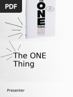 The One Thing by Gary Keller and Jay Papasan | PDF