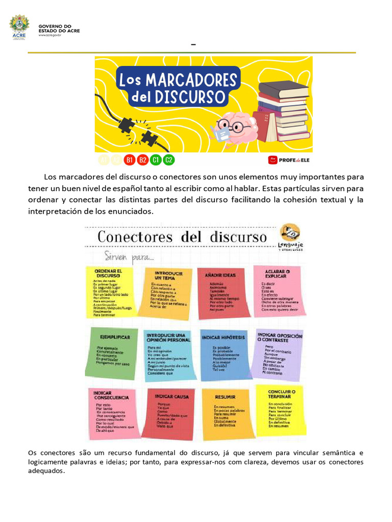 Conectores de Discurso em Espanhol | PDF | Discurso | Espanhol (idioma)