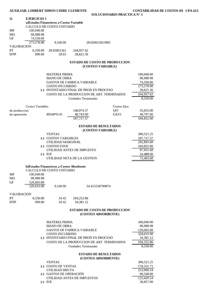 Solucionario P1 | PDF