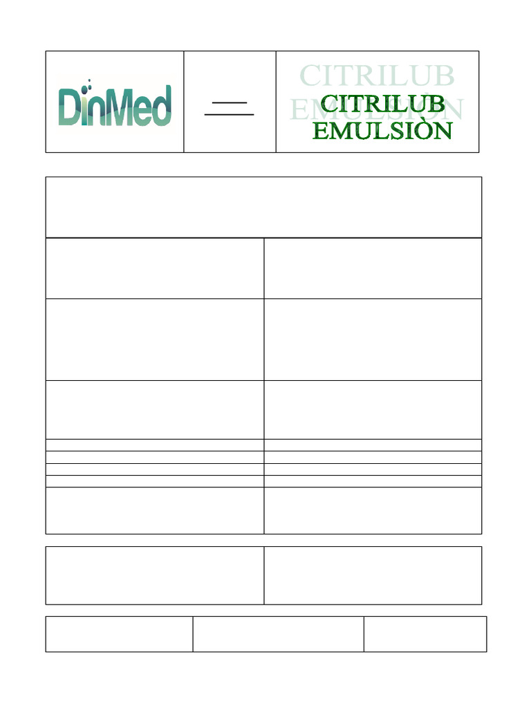 FICHA TECNICA CITRILUB EMULSIÓN.2 | PDF