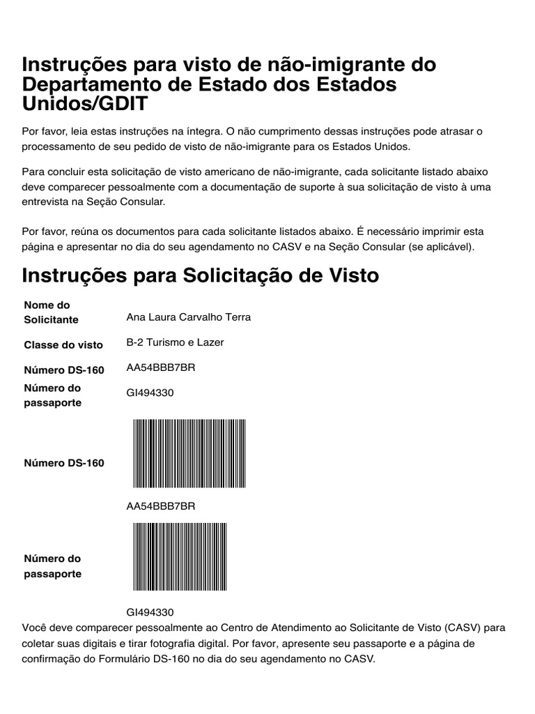 Confirmac A o e Instruc o Es Official U S Departme 1 | PDF