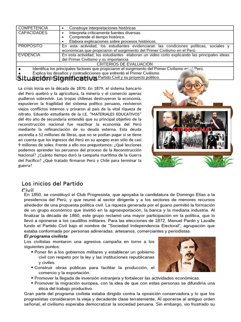 Ficha de Actividad CCSS 4° - Semana 1 | PDF
