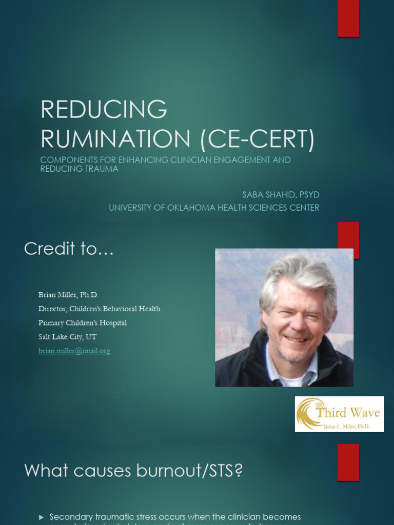Regulating Rumination Webinar | PDF