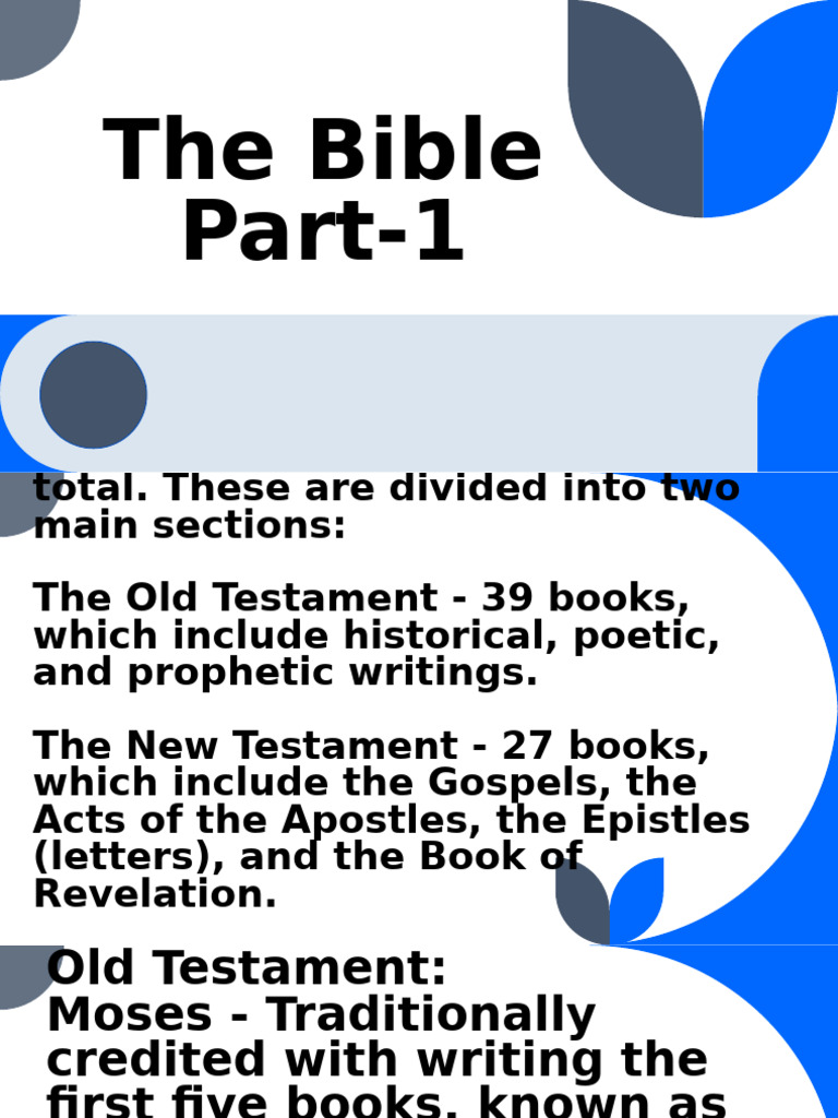 The Bible Part 1 | PDF