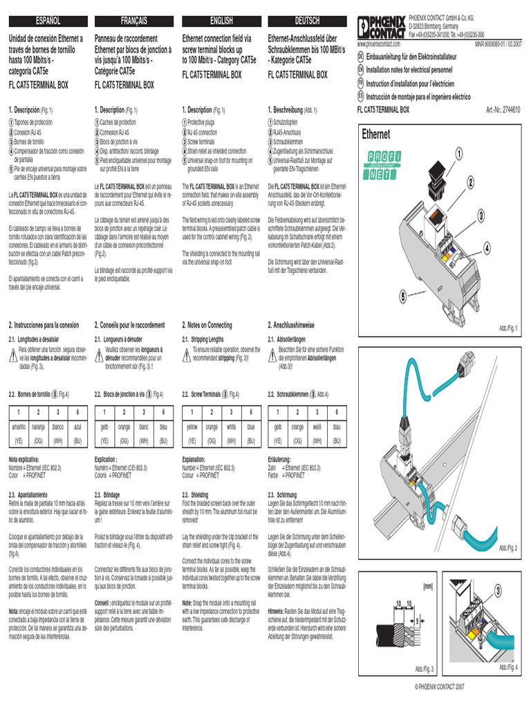 Packb FL Cat5 Terminal Box 9009080 01 | PDF