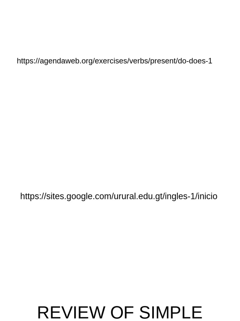 REVIEW OF SIMPLE PRESENT | PDF