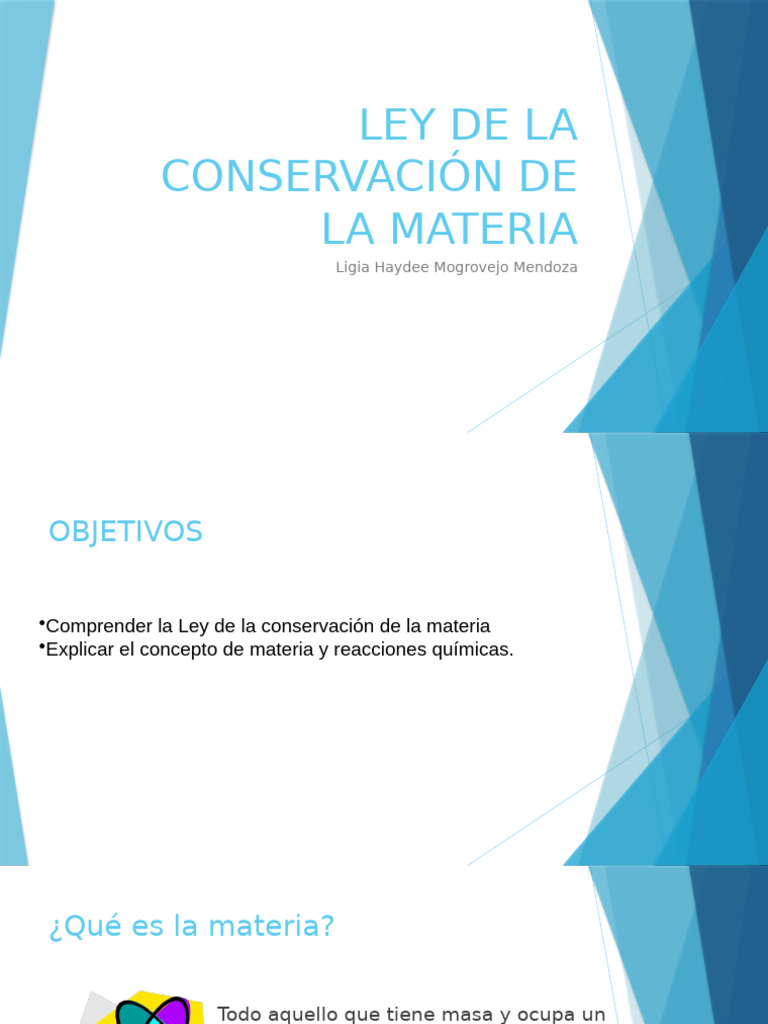 Ley de La Conservación de La Materia | PDF