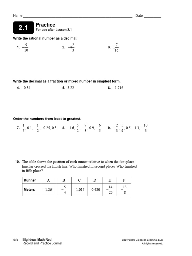 M7 2-1 Practice | PDF