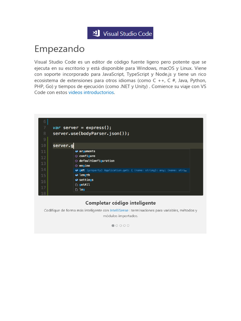 IDE - Visual Studio Code | PDF