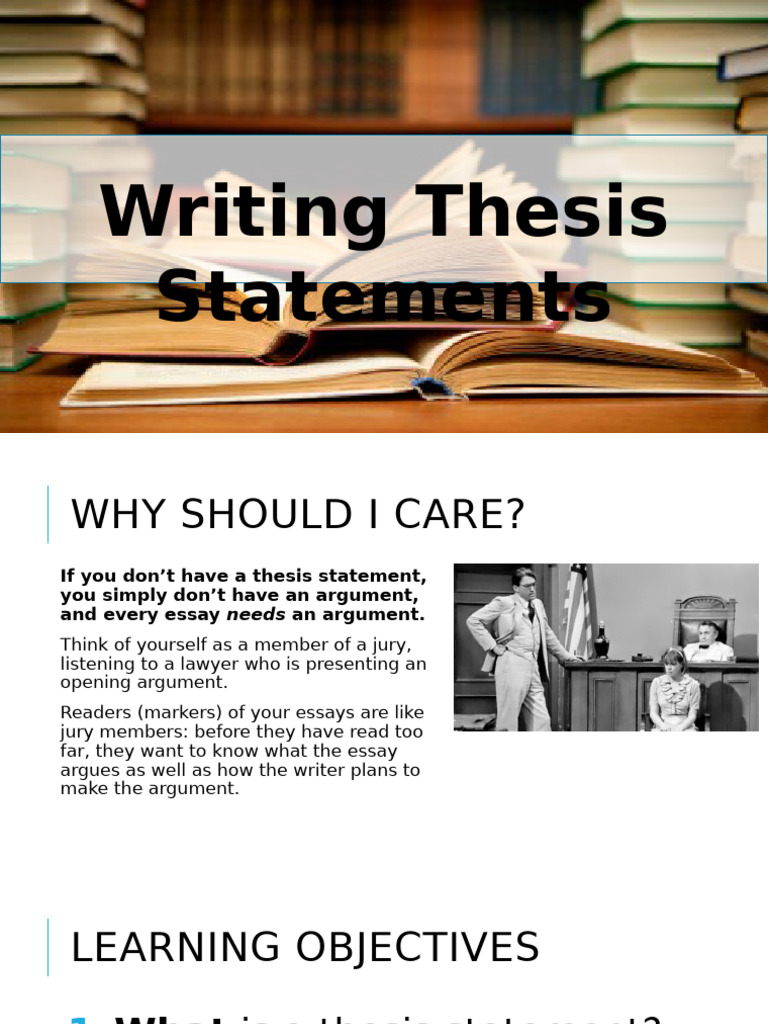 Thesis Statement Presentation | PDF