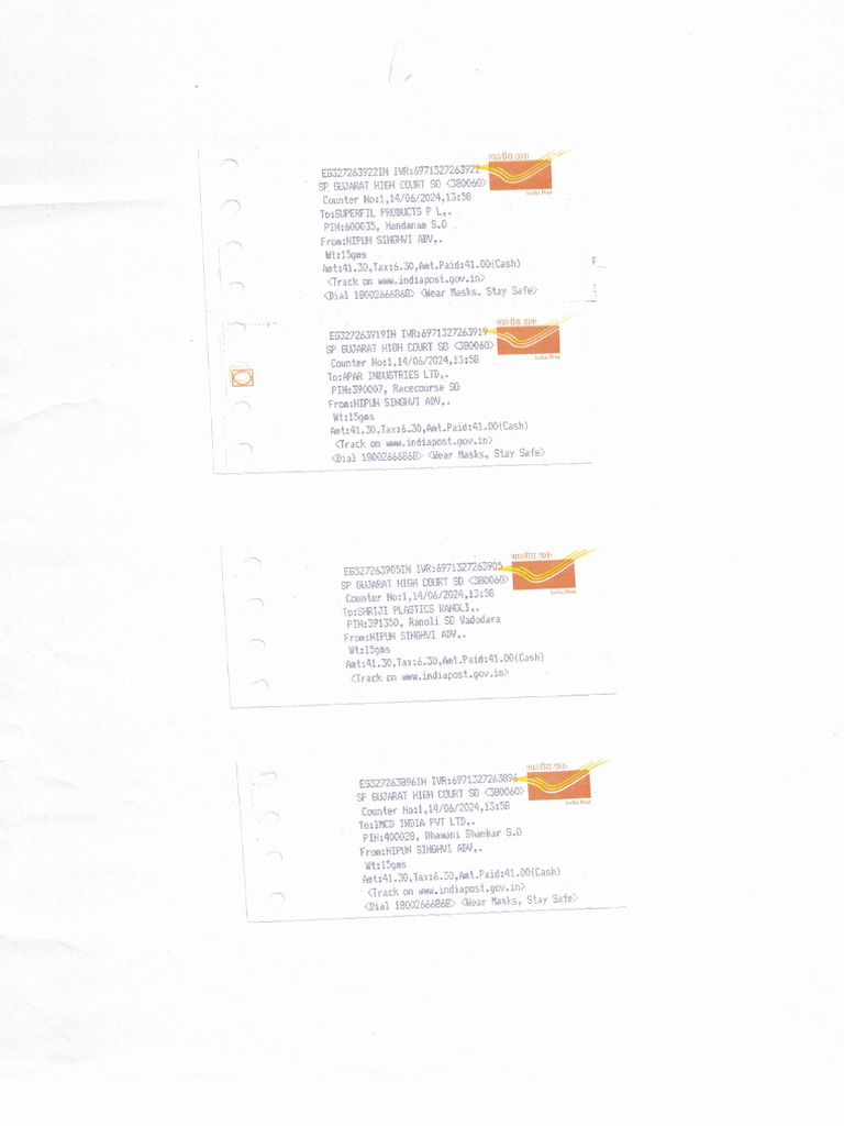 Postal Receipt | PDF