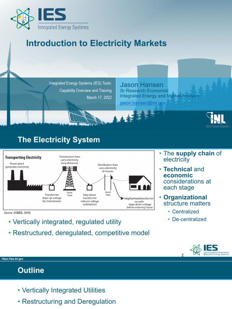 Day 1 - 05 - Introduction To Electric Markets | PDF