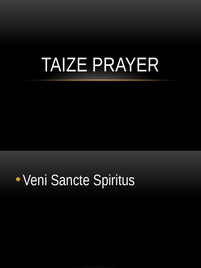 Taize Prayer | PDF