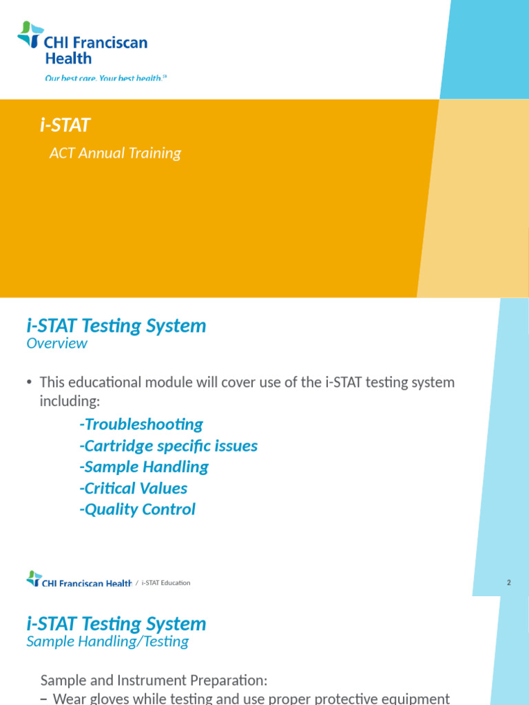 Moderate Complexity I-STAT ACT Annual User | PDF