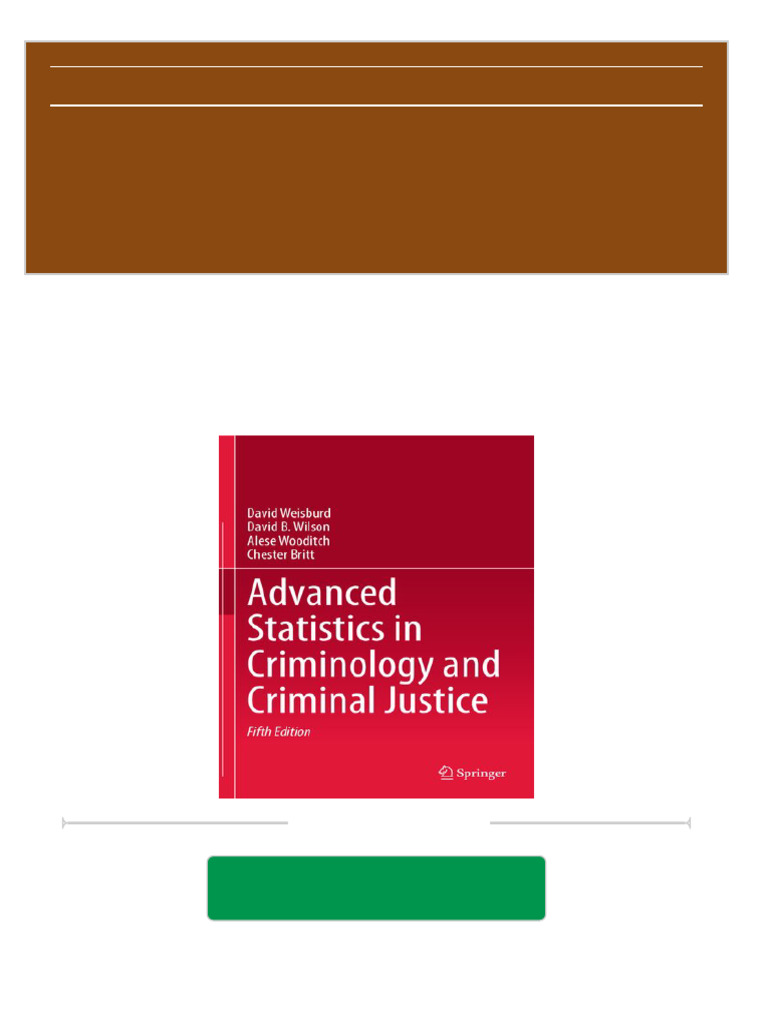 Advanced Statistics in Criminology and Criminal Justice 5th Edition ...