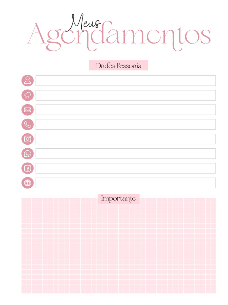 Agendamentos 2024 - 1h em 1h - Paciente - Rosa | PDF