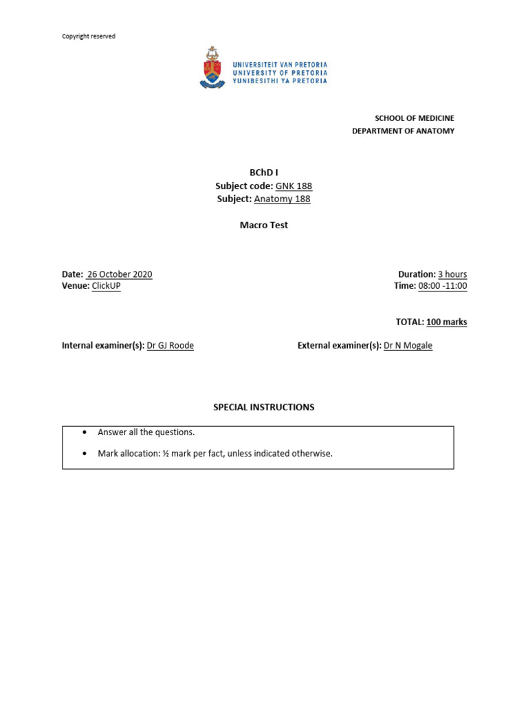 2020 Macro Test | PDF