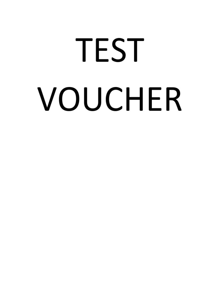 Test Voucher | PDF