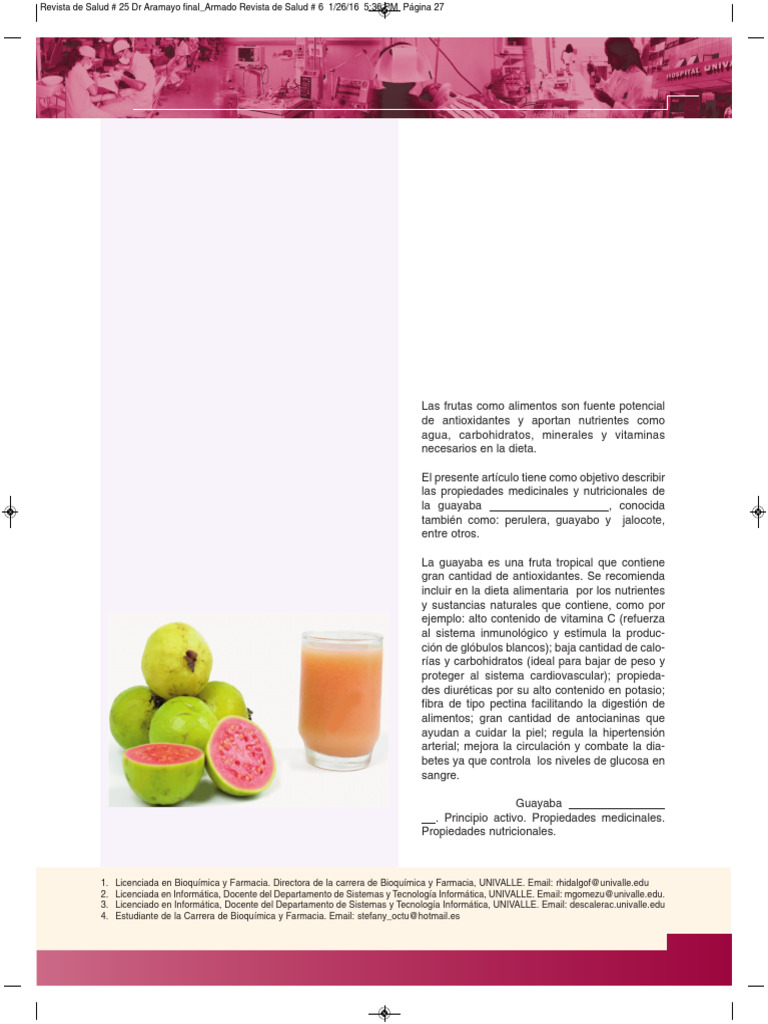 Propiedades de La Guayaba | PDF