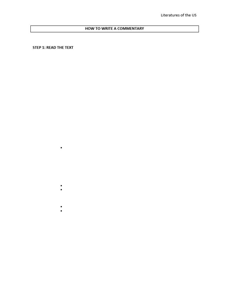 How To Write A Commentary | PDF