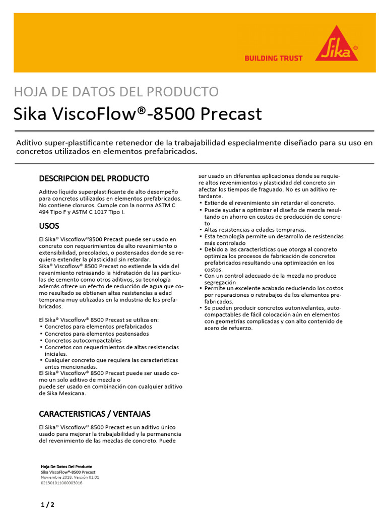 sika-viscoflow-8500precast (1) | PDF