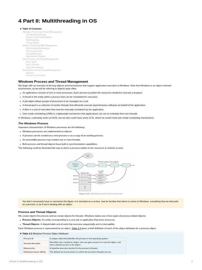COE628 - Week 4 - Part II Multithreading in OS | PDF