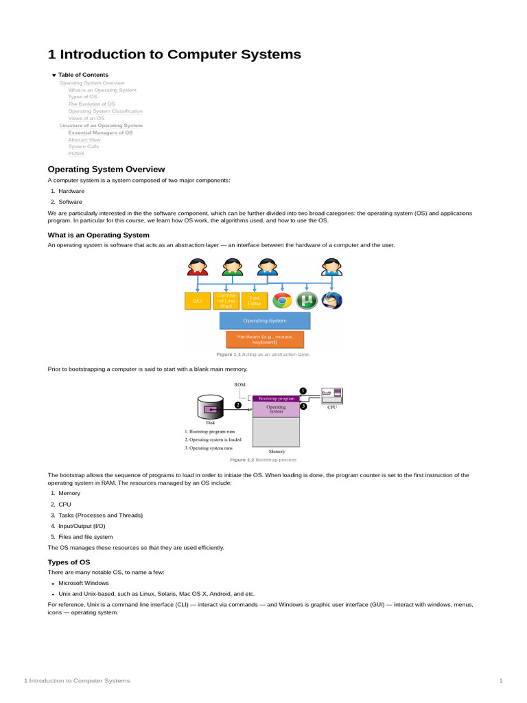COE628 - Week 1 - Introduction To Computer Systems | PDF