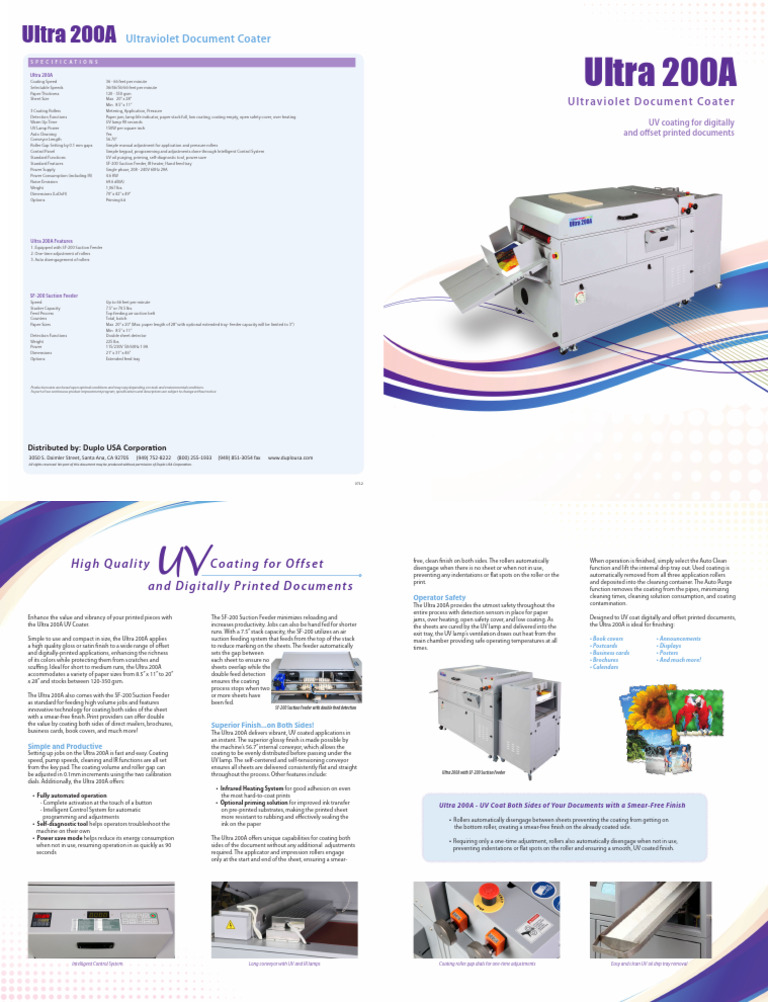 Ultra 200A Brochure | PDF