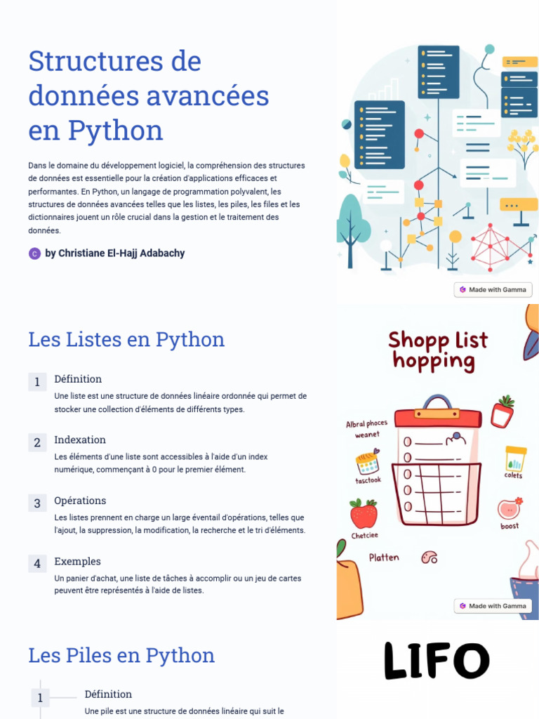 Structures de Donnees Avancees en Python | PDF