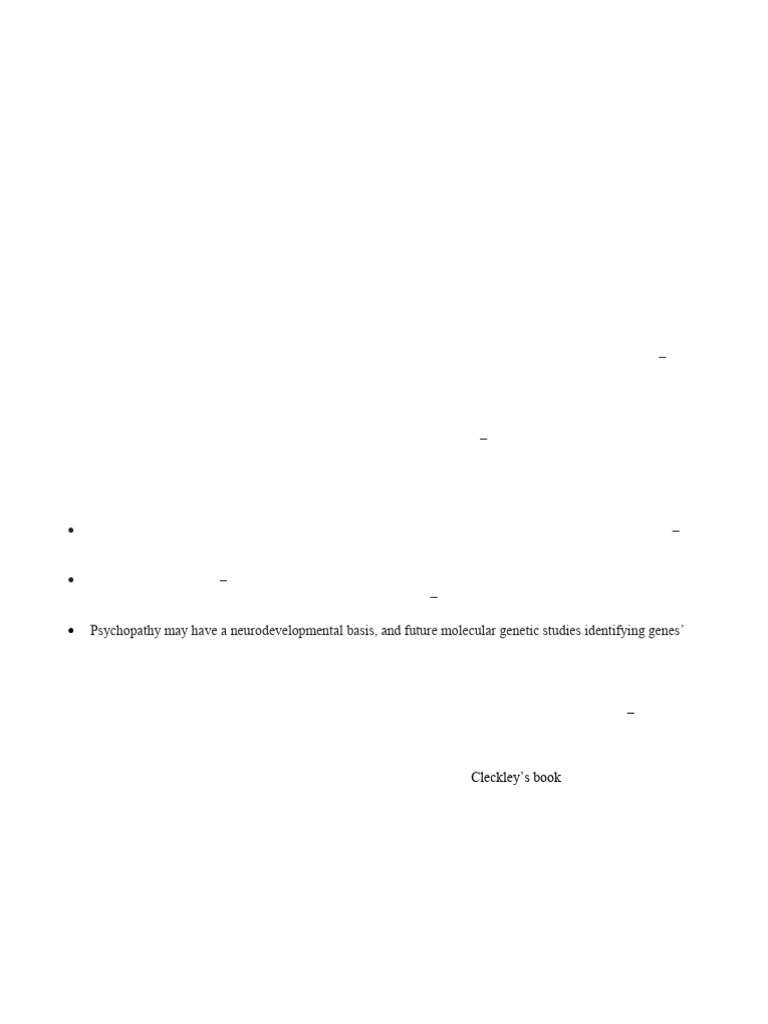 The Neurobiology of Psychopathy A Neurodevelopmental Perspective Author ...