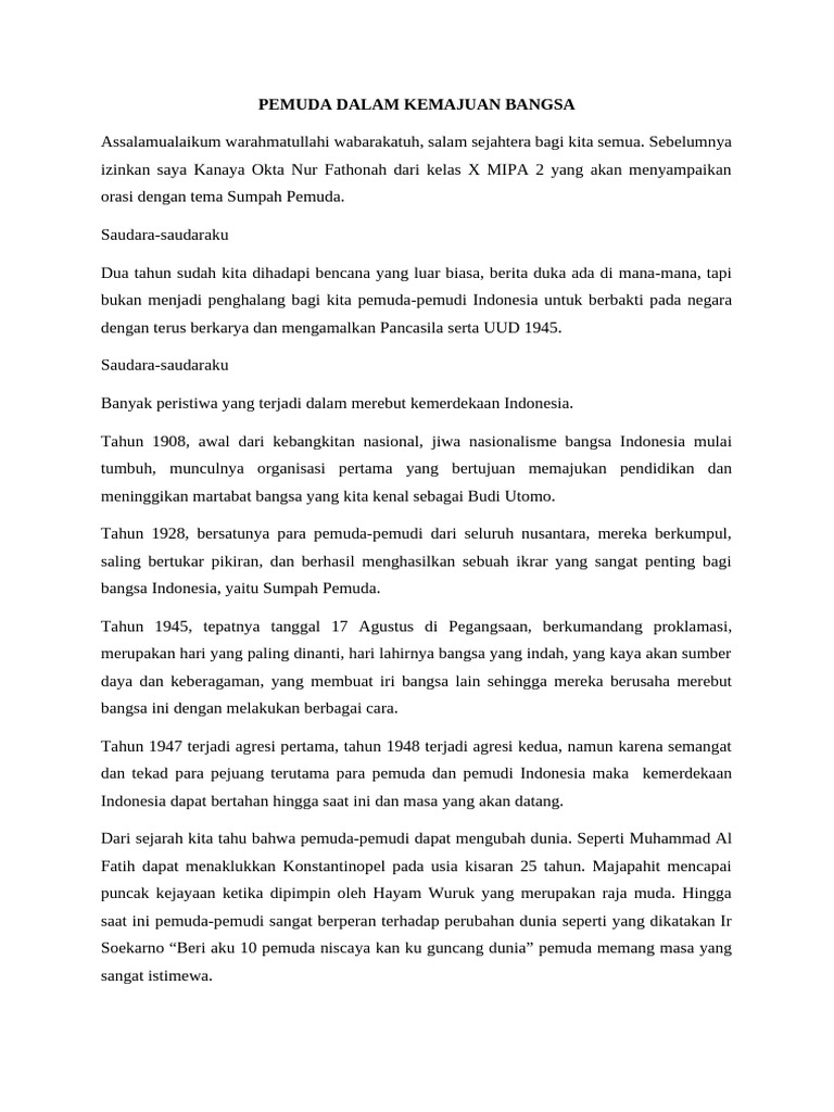 TEKS ORASI X MIPA 2 | PDF