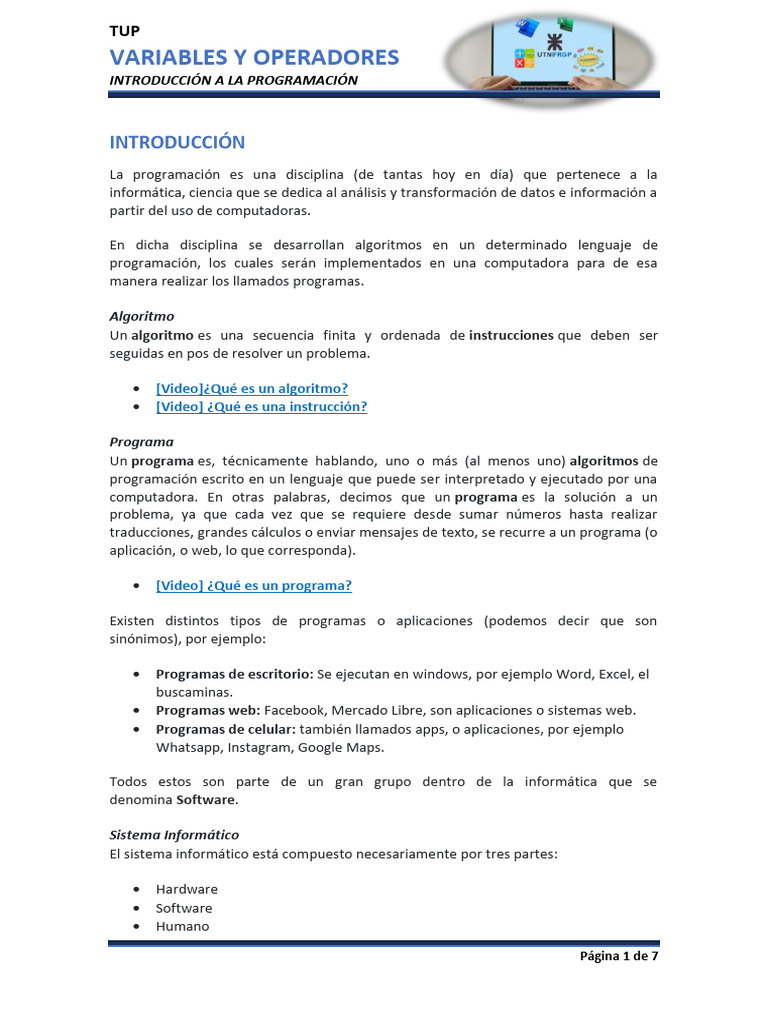 3 Variables Y Operadores 2023 | PDF