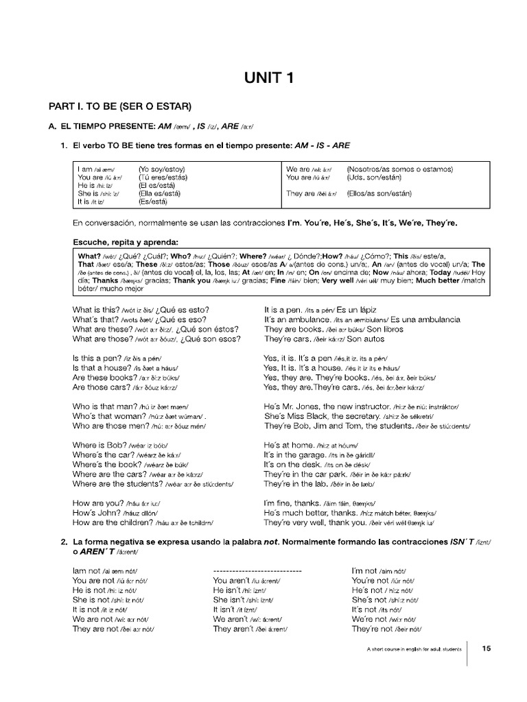 28 Mayo Jornada Simple Primero Verb To Be Ejemplo2 | PDF