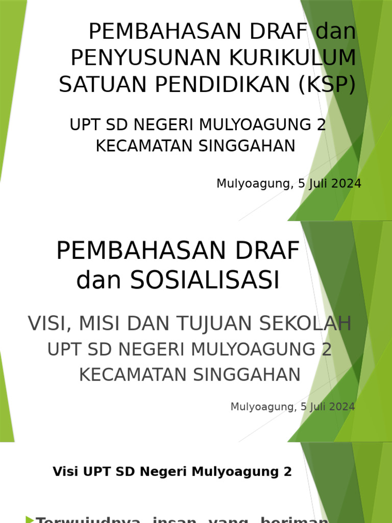 Sosialisasi Visi Misi Gung 2 | PDF