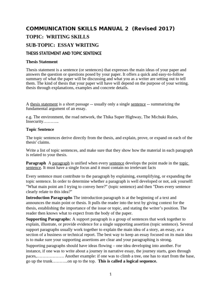 Essay Writing Revised | PDF