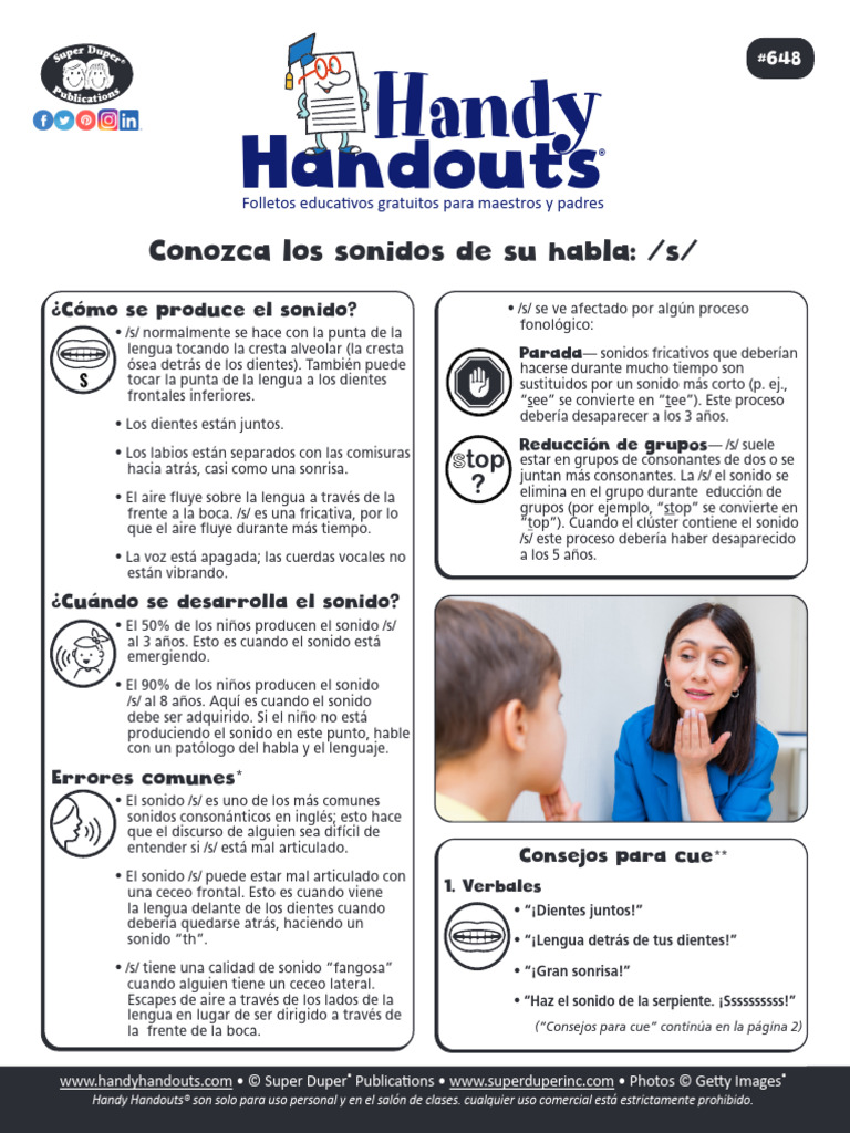 Conozca Los Sonidos de Su Habla: /S | PDF | Sonido | Lingüística