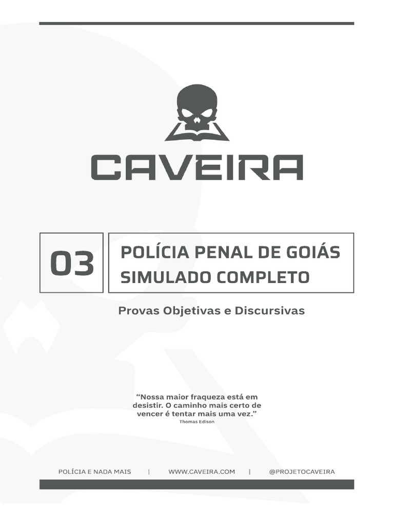 3º Simulado PPGO - Projeto Caveira | PDF