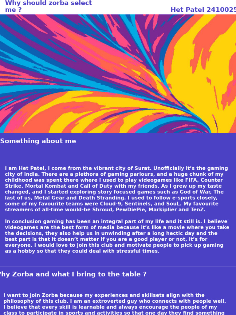 Zorba Het Patel | PDF