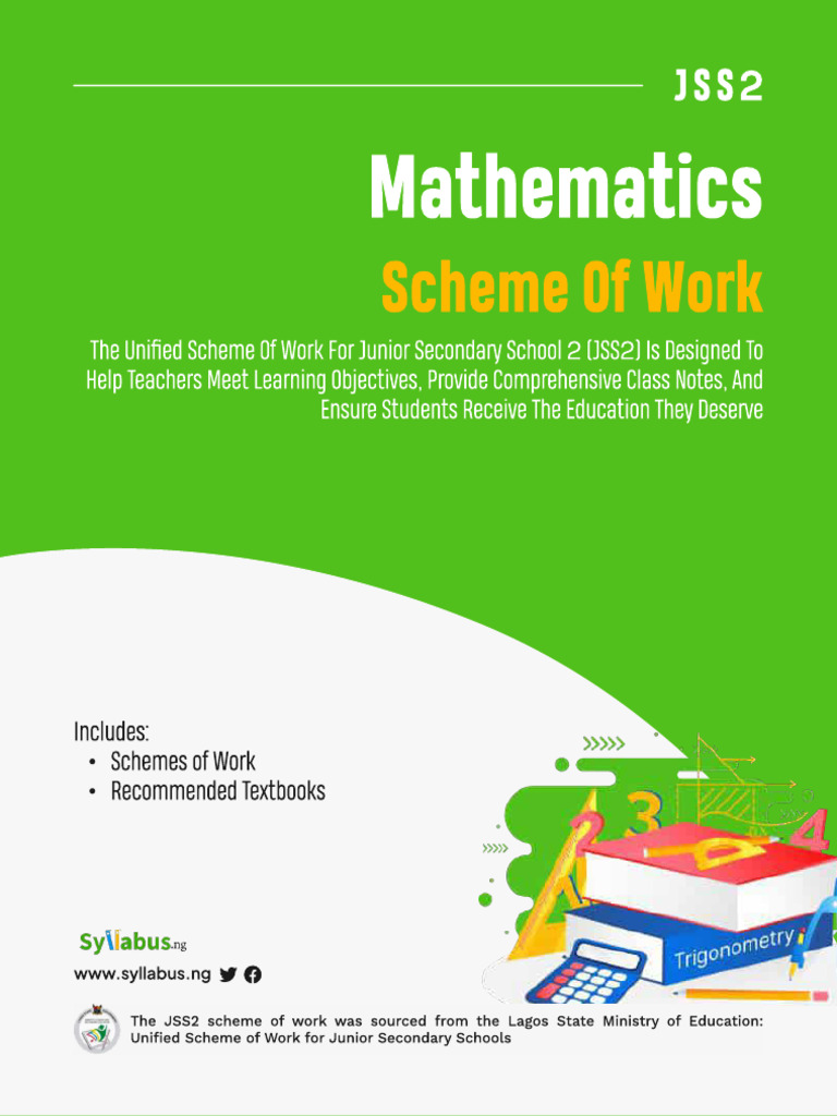 JSS2 Mathematics Scheme of Work Overview | PDF | Algebra | Teaching ...