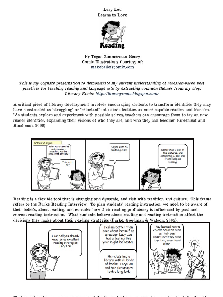 Reading Strategies Comic Strip and Rationale | PDF | Reading (Process ...