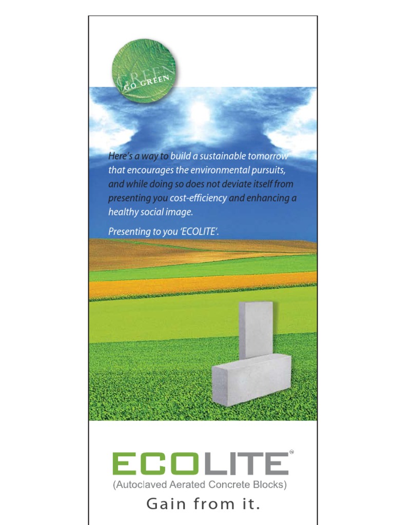 Ecolite AAC Blocks: Sustainable Building Solution | PDF