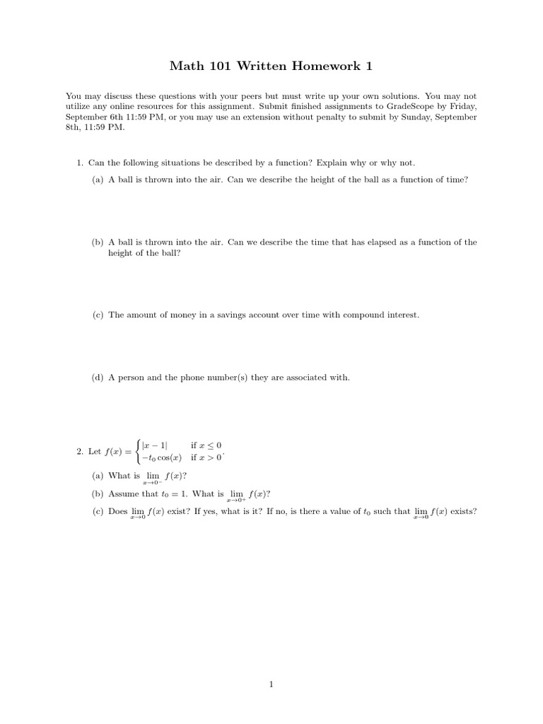 Math_101_Homework_1 | PDF
