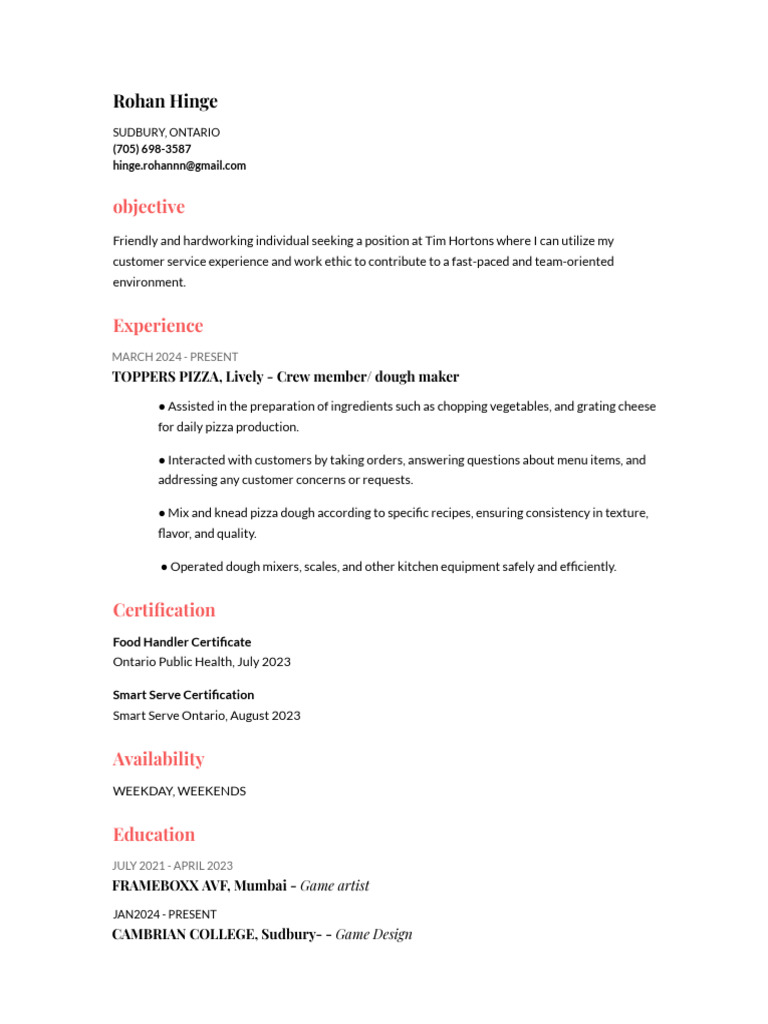 Resume (2) | PDF