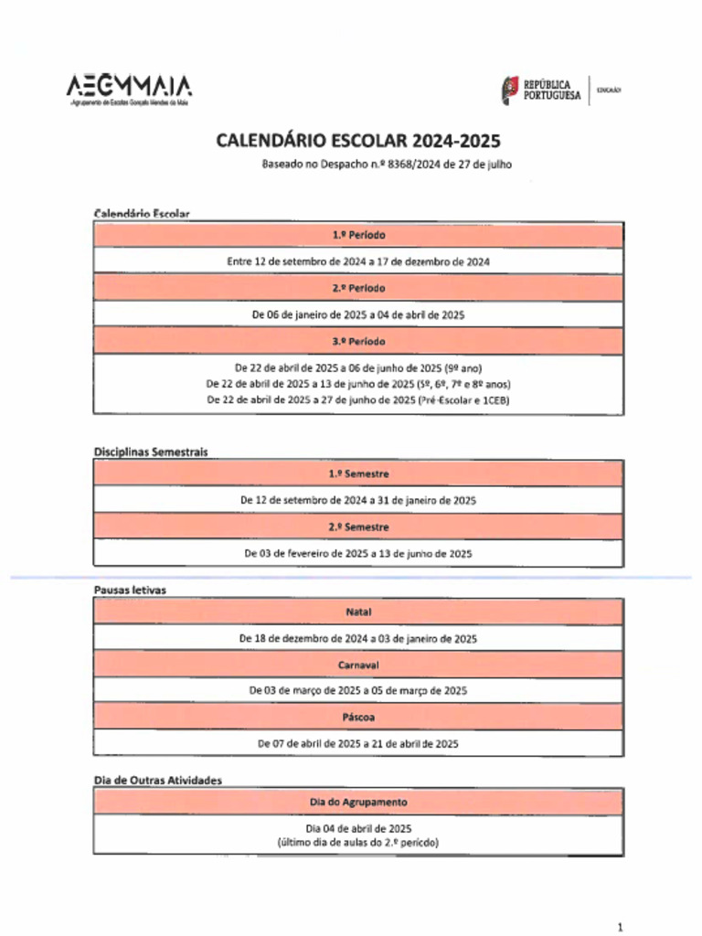 Calendarioescolar 2425 | PDF