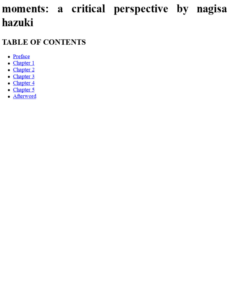 Moments A Critical Perspective | PDF