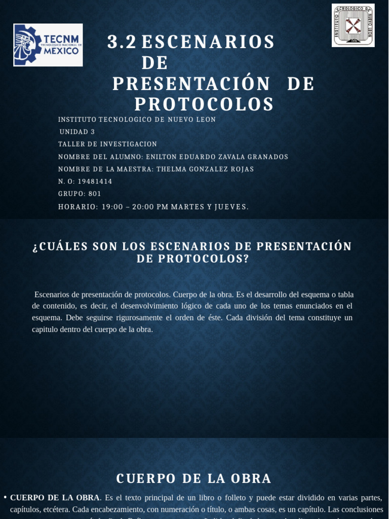 3 2 Escenarios de Presentacion de Protocolos | PDF
