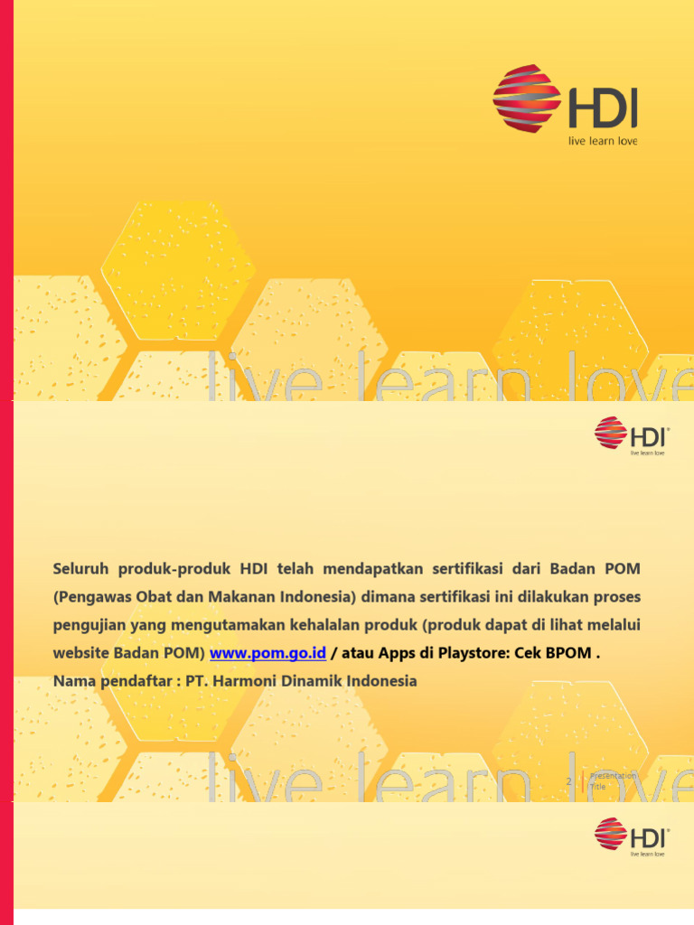 Sertifikat HALAL Produk HDI | PDF