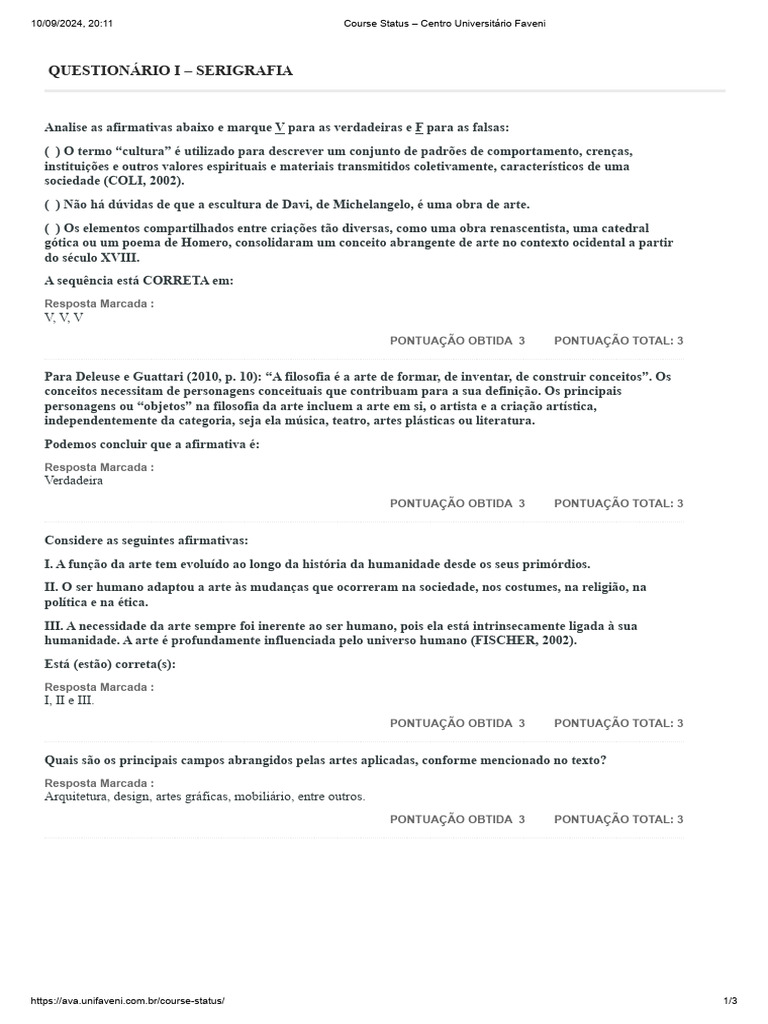 Questionario 1 Serigrafia | PDF