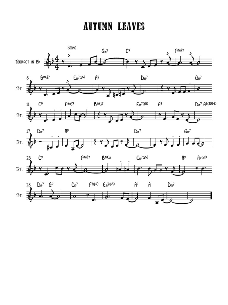 Autumn Leaves Full Score Pdf