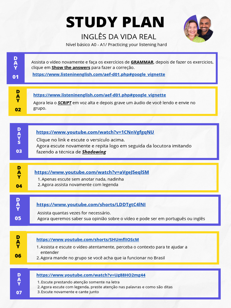 Study Plan - Week 18 | PDF